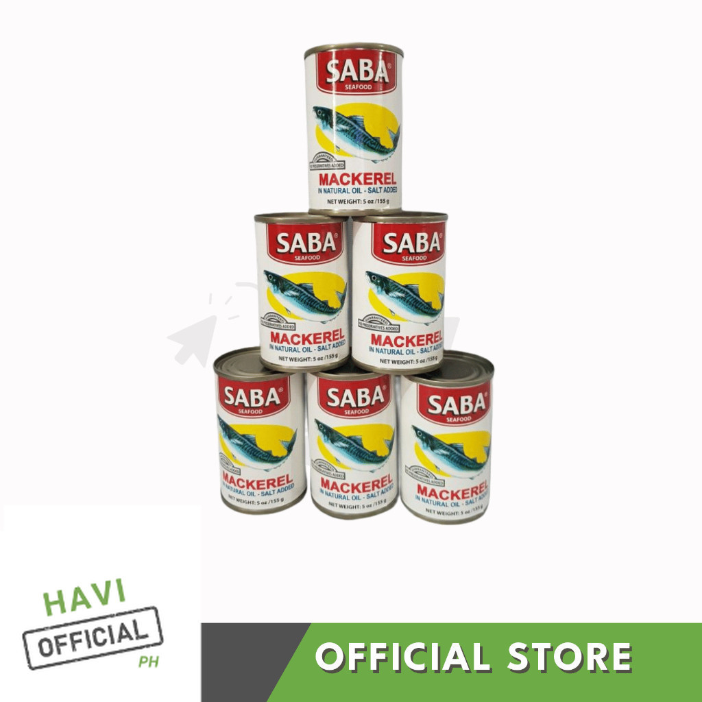 HAVI OFFICIAL SABA Mackerel in Natural Oil 6PCS X 155G | Shopee Philippines