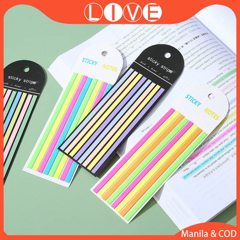 [Live] 160pcs Transparent Highlighter Tape Long Page Markers Sticky ...