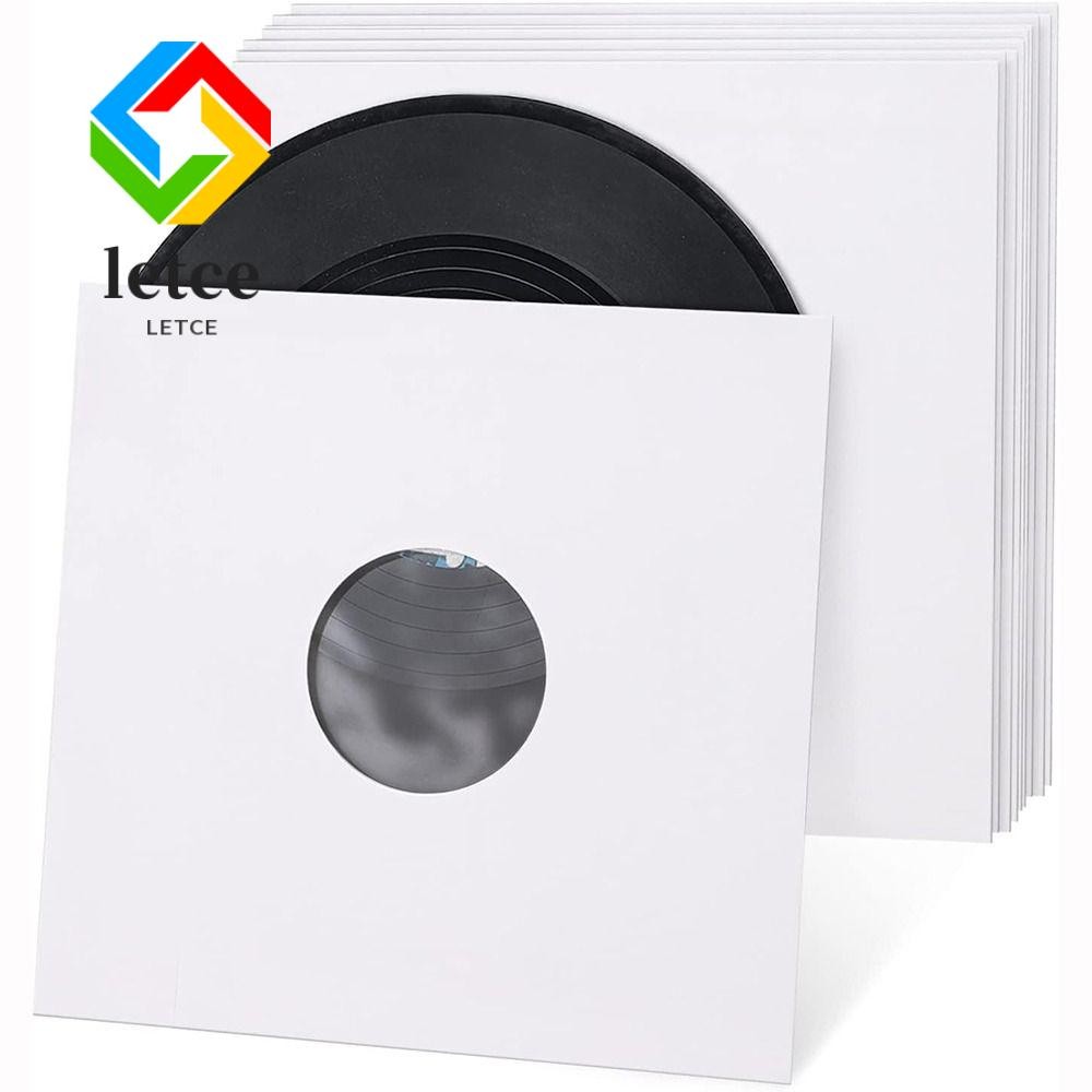 LETCE Vinyl Records Sleeve, Black White 7/10/12inch LP Record Cover ...