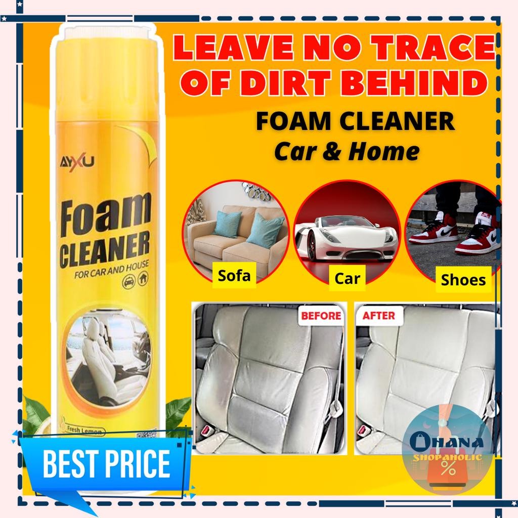 2pc Multi-Purpose Foam Cleaner Spray For Kitchen, Carpets, Shoes, Car, and Sofa | No Water ...