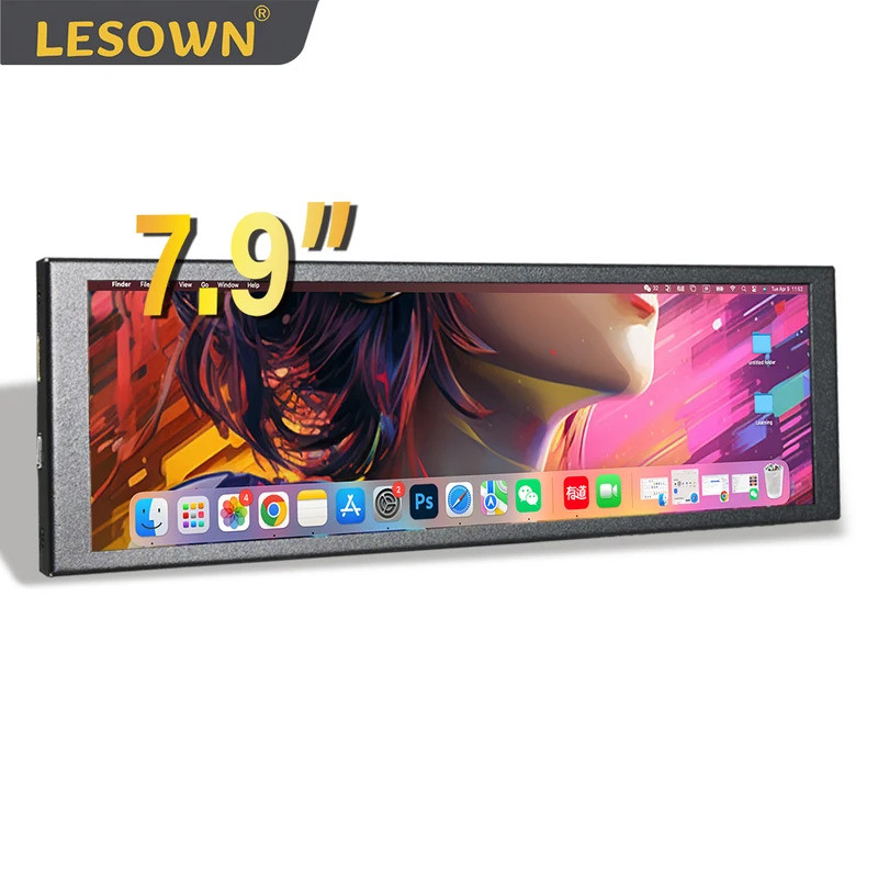 LESOWN Touchscreen Stretched Bar 7.84 inch Portable mini Display ...