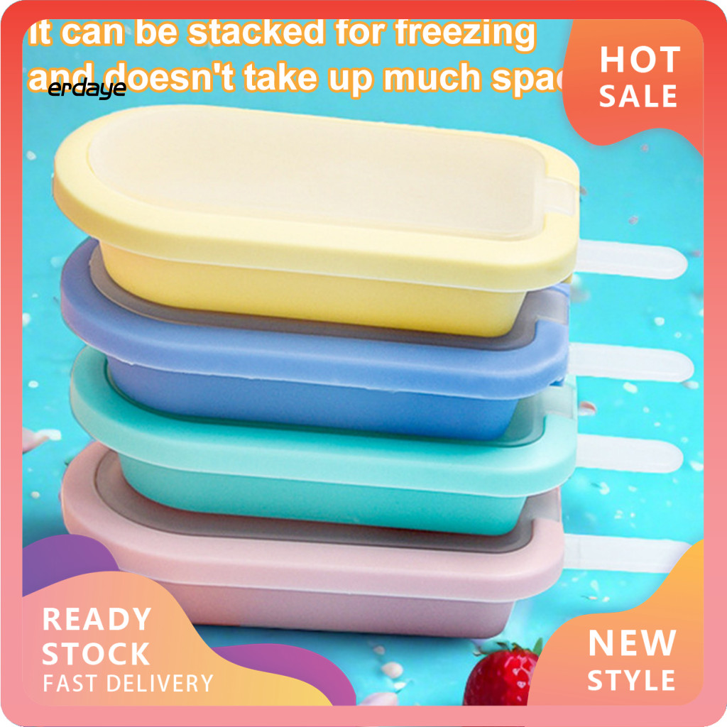 EDY- Reusable Popsicle Mold Homemade Popsicle Maker Stackable Silicone ...