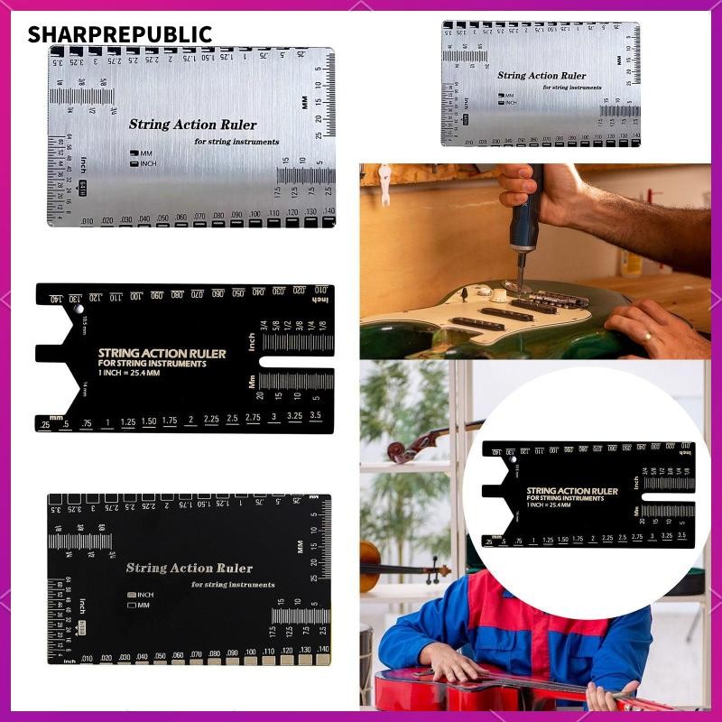 [Sharprepublic] String Action Ruler Guitar Setup Gauge Tool Easy to ...