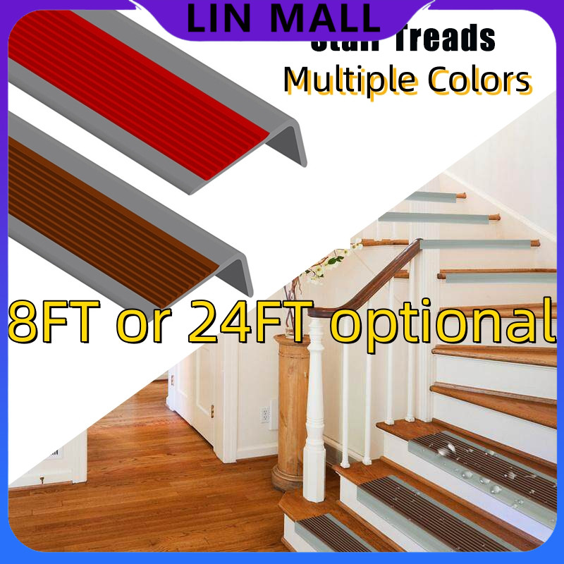 8ft/24ft Rubber Stair Nosing Anti-Slip Strip | Durable Non-Slip Edge ...