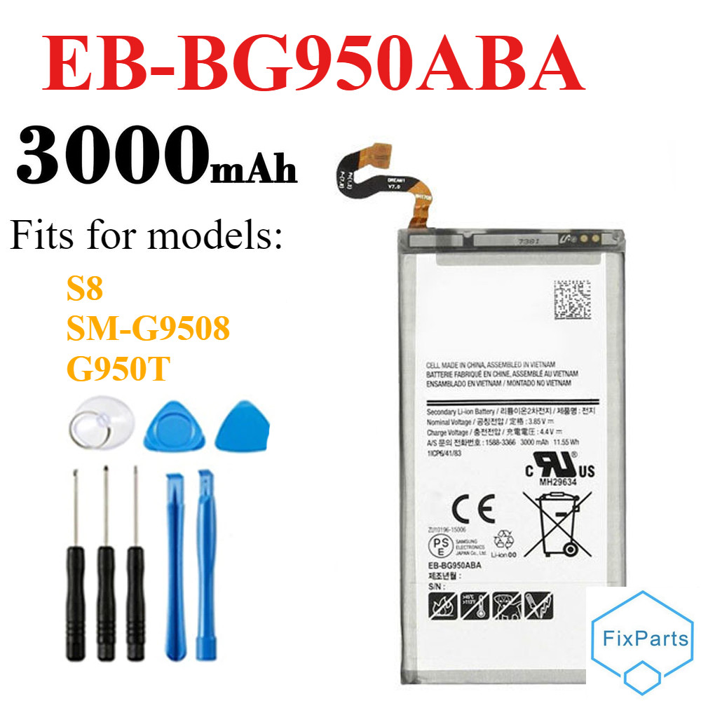 EB-BG950ABE + EB-BG950ABA For Samsung Galaxy S8 Battery G9508 G950T ...