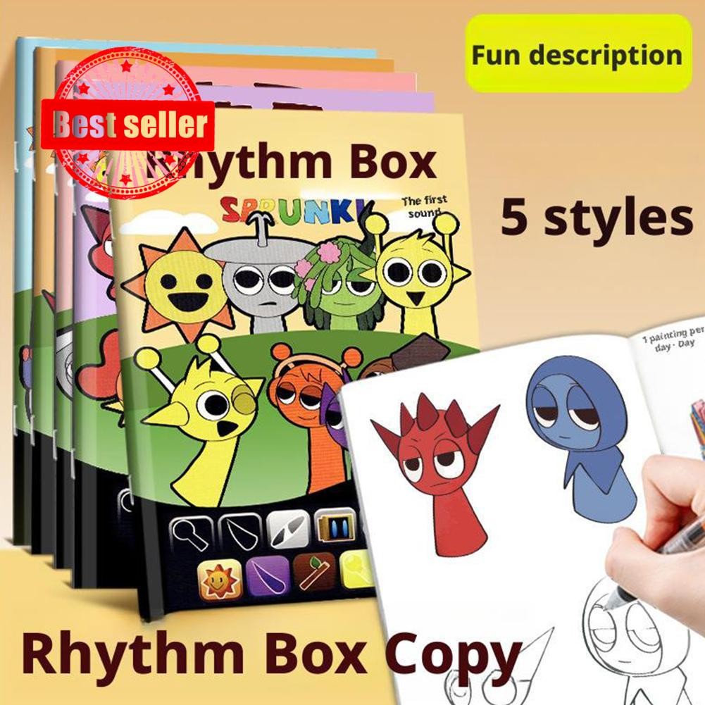 Sprunki Rhythm Box Children's Hand Drawing Tracing Book Basic Entry ...