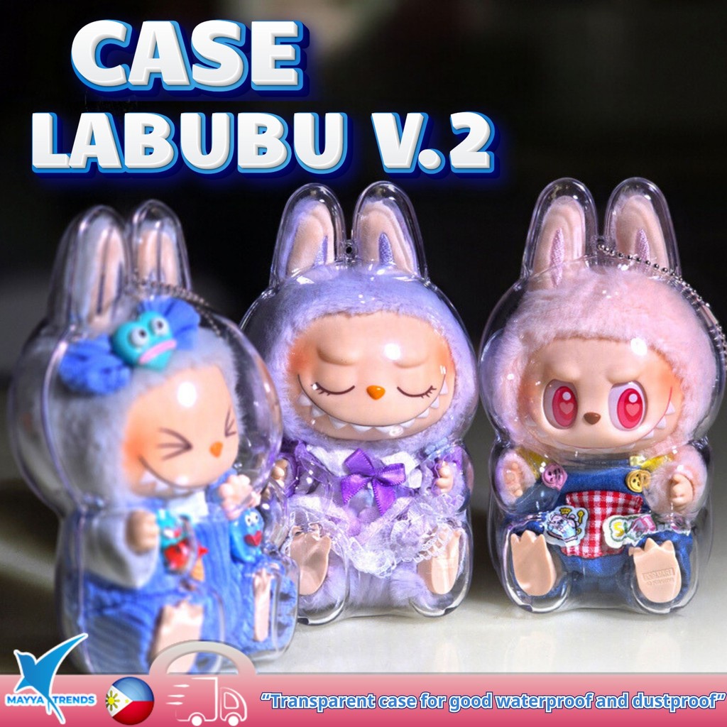 Labubu V1Protective Acrylic Case,Transparent Portable Cable Organizer ...