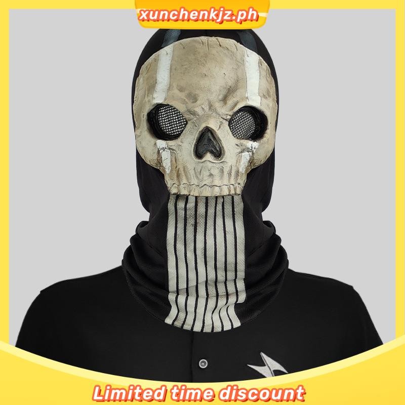 MXGOODS Ghost Skeleton Mask, Full Face Halloween Horror Ghost Skull ...