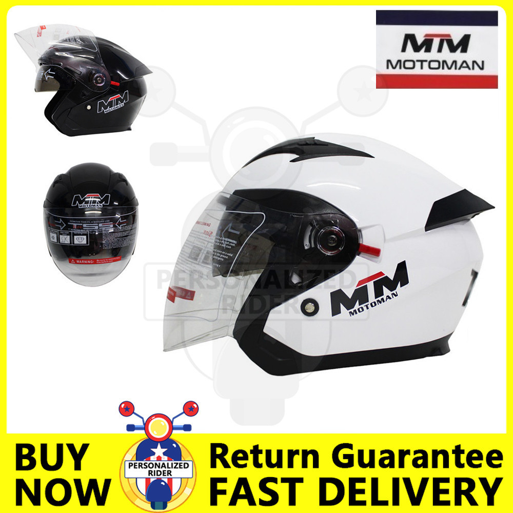 MTM 768 Motorcycle Half Face Helmet Motorcycle Dual Visor Helmets [P'd ...