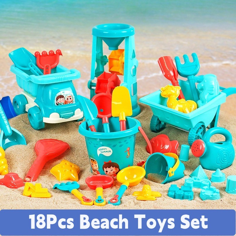 18Pcs Beach Toys Set For Children's Outdoor Toys Water Shovel Digging ...