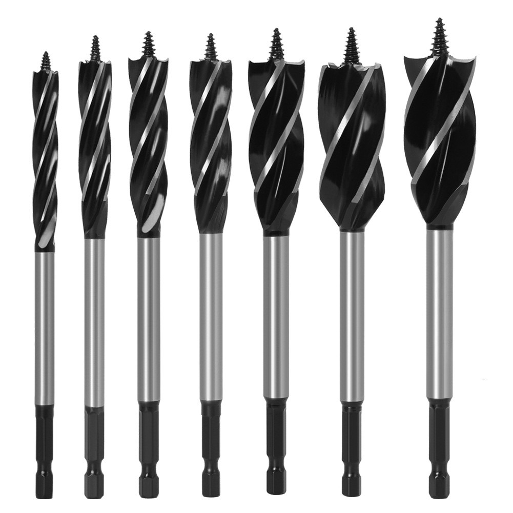 Woodworking Brad Point Drill Bits Four Slots Carpentry Drill Door Lock ...