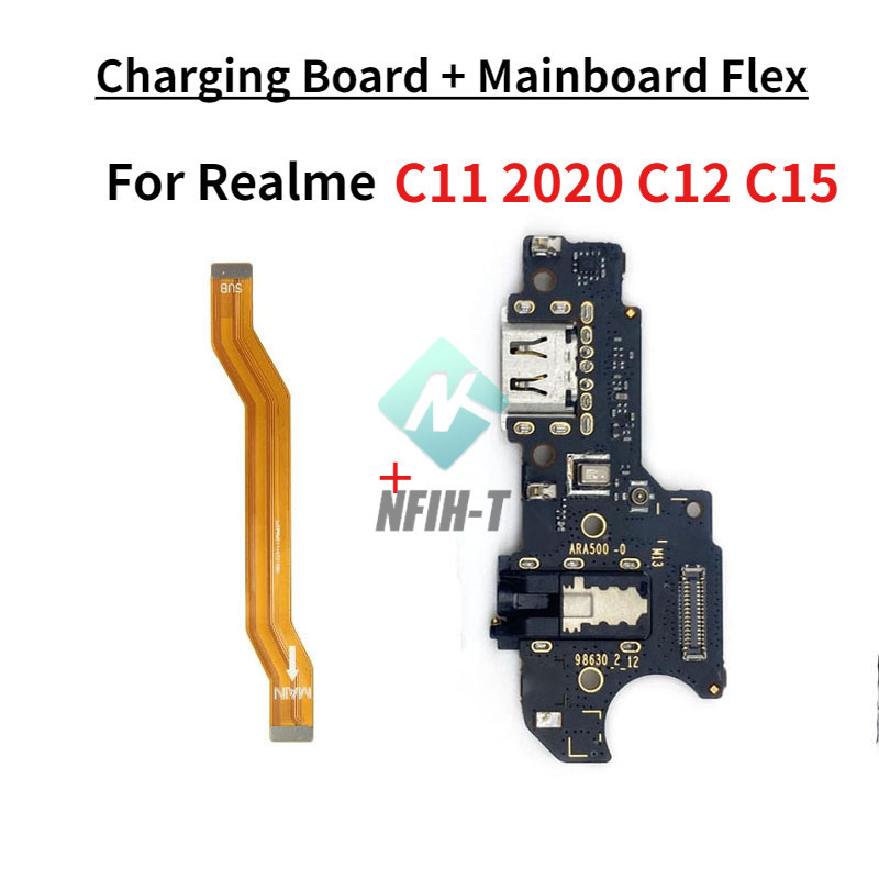 For Realme C11 C12 C15 Main Motherboard Connector Flex +Usb Charge ...