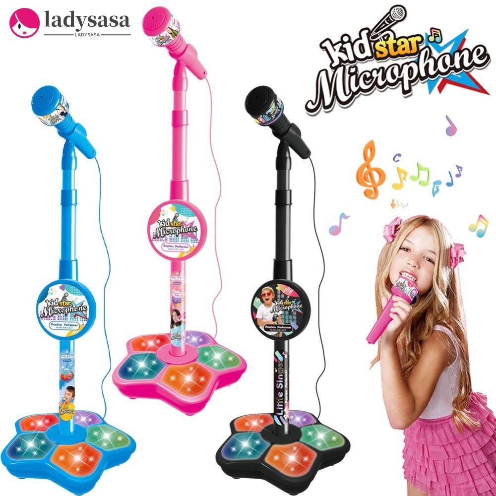 Ladysasa Kids Microphone with Stand Karaoke Song Music Toys Musical ...