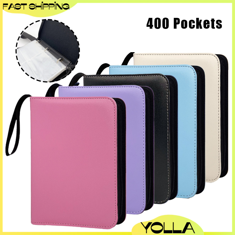400 Slots Card Binder Album with Zipper Card Collection Book For TCG ...