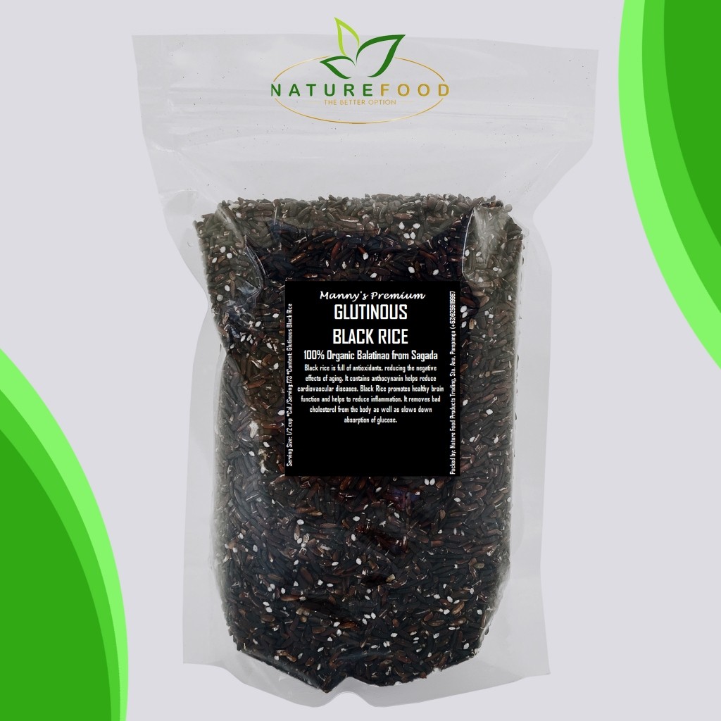 Organic Glutinous Black Rice 1kg (Balatinao Malagkit Low carb high ...