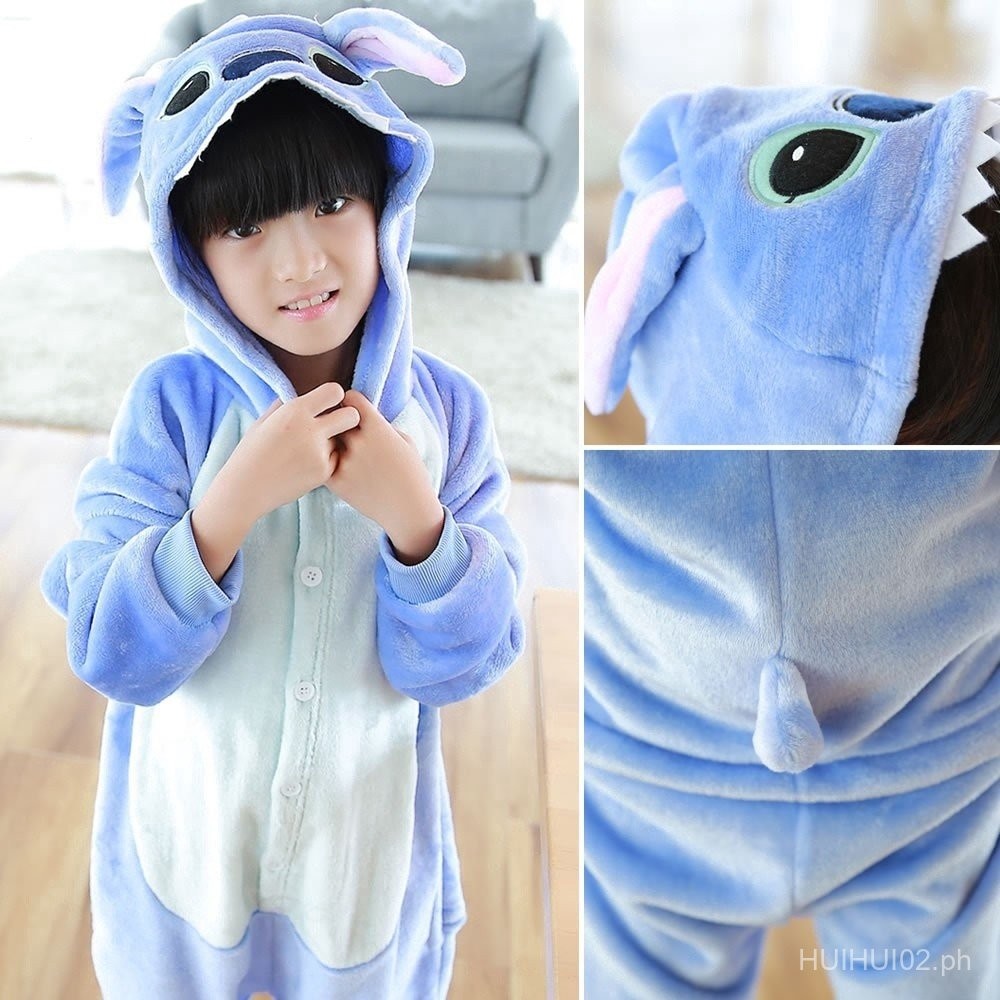 Cute Stich Nightwear Couple Pajamas Lovely Set Soft Smooth Hooded ...