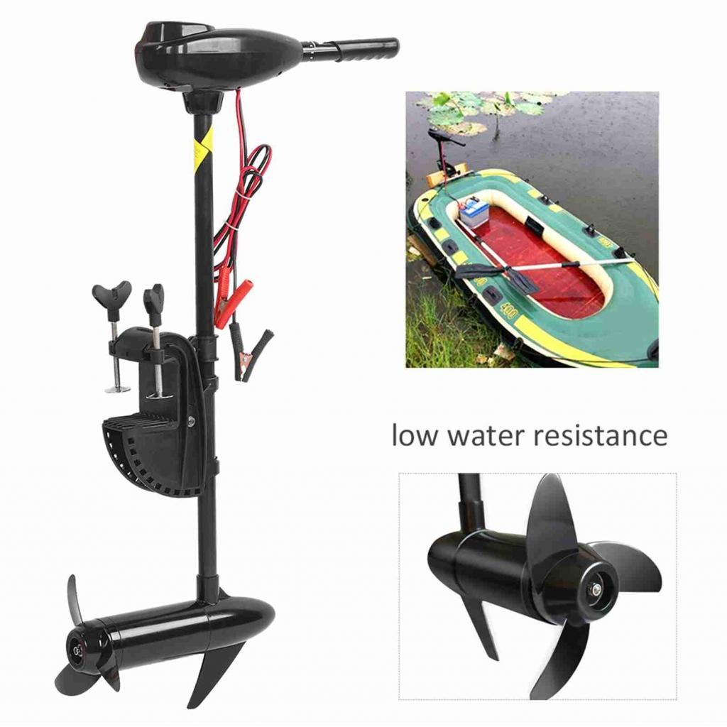 Gugushop 12V 50lb Metal Propeller Marine Electric Boat Outboard Canoe ...