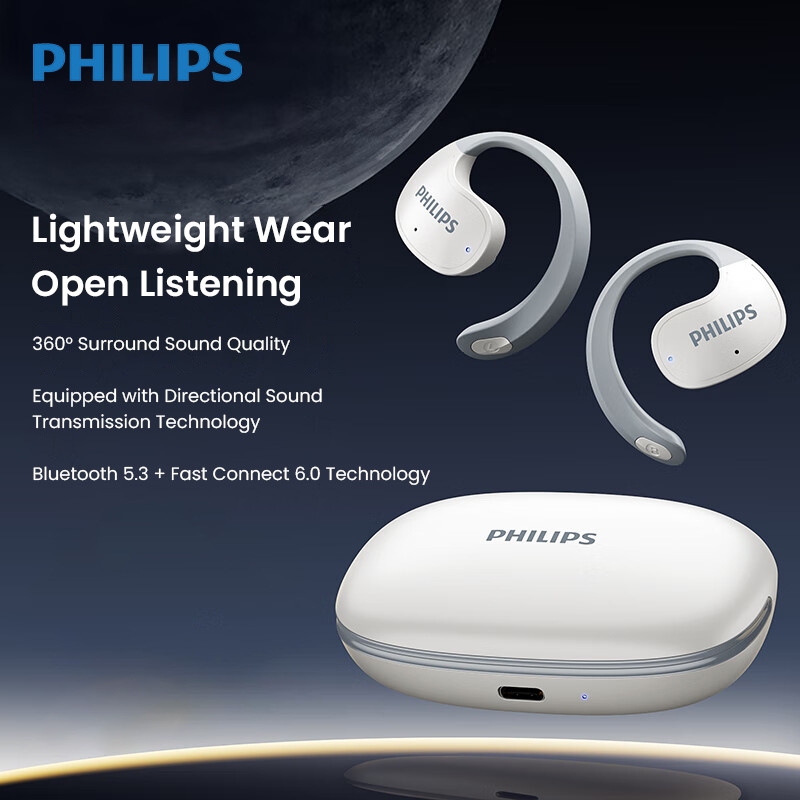 Philips Open-Ear Bone Conduction Sports Headphones TAT2708 | Shopee ...