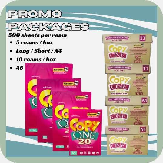 Copy)fOne'l~Bond$RJ^Paper/YY^70gsm/xD^Per/HX^Ream/pc^500/iH^Sheets 5 Reams 1 Box Promotion A5 ...