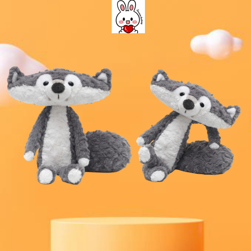 Jooki Wolf Plush Toy Cute JOOKI Grey Wolf Plushie Doll Big Grey Wolf ...