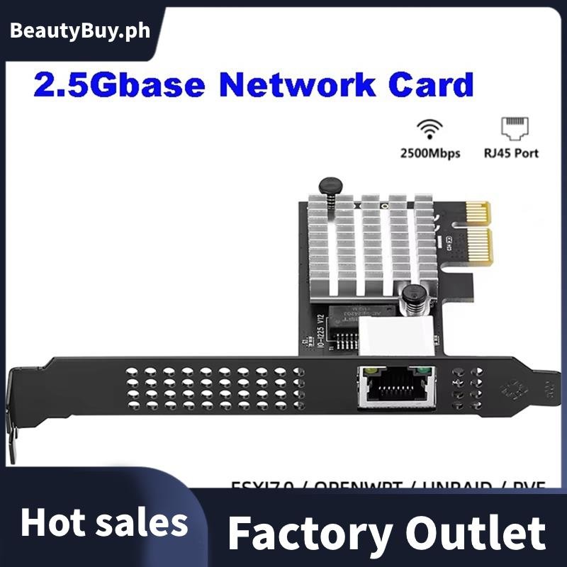 Game PCIE Card 2500Mbps Gigabit Network Card 10 100 1000Mbps RJ45 Wired ...