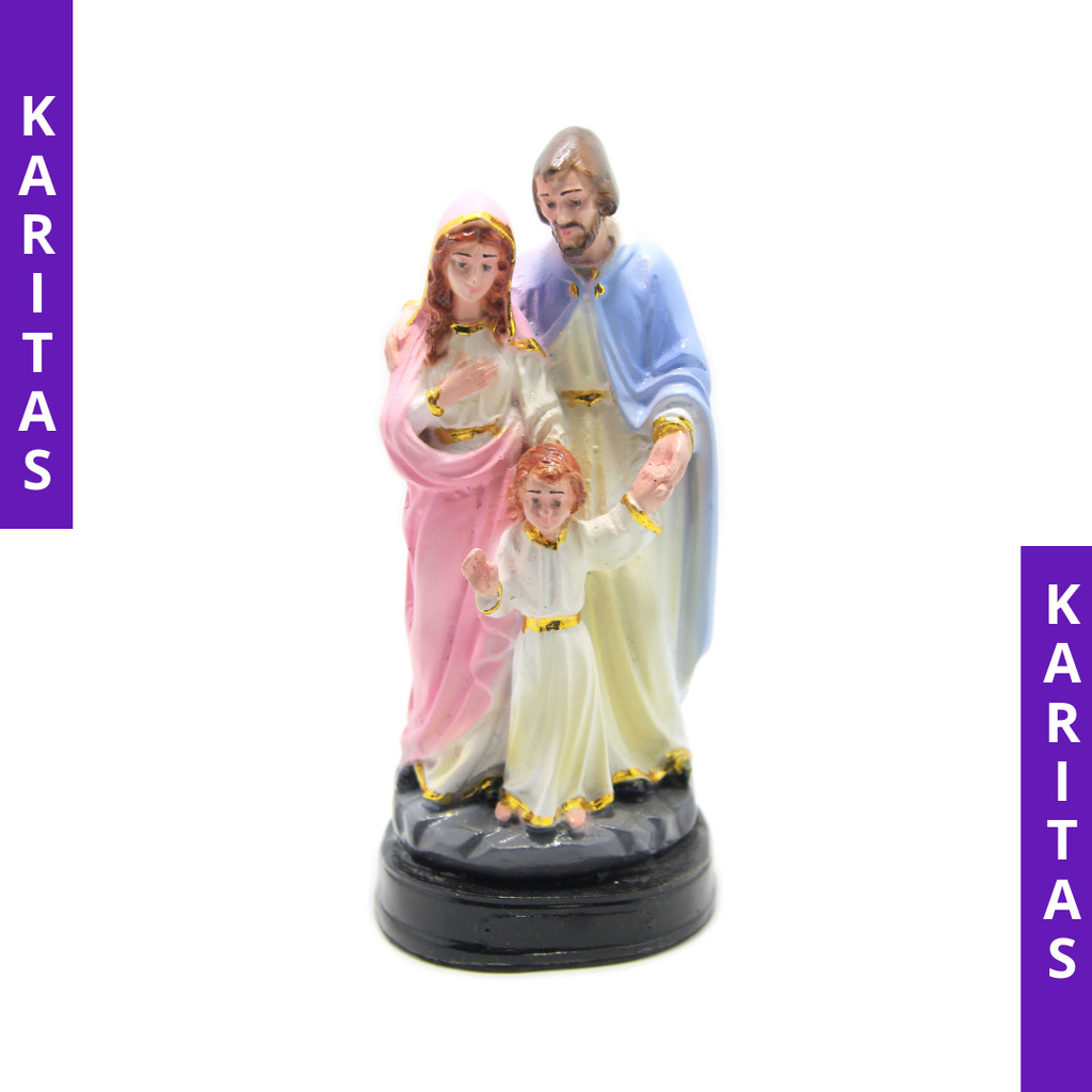 HOLY FAMILY STATUE STANDING 17 CM / YESUS MARIA YOSEP STATUE / CATHOLIC ...