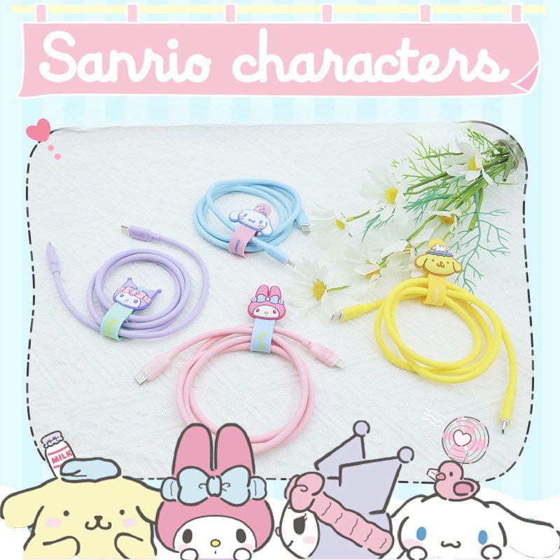 100cm Sanrio Characters Fast Charging Data Cable with Winder Melody ...