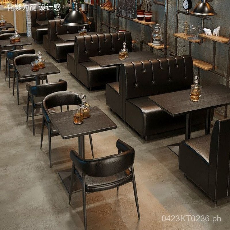Western Restaurant Sofa Bar Booth Lounge Bar KTV Milk Tea Shop Table ...