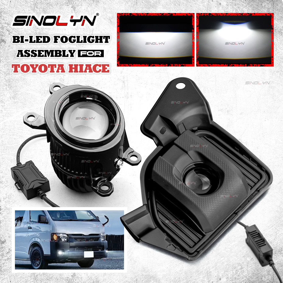Sinolyn Bi-LED Projector Lens H11 Fog Lights For 2014-2018 Toyota Hiace ...