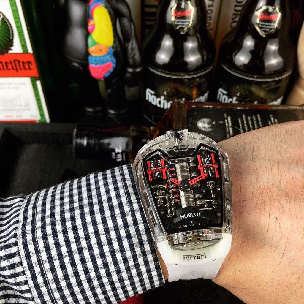 Hublot_ Ferrari engine with Swiss automatic movement sapphire mirror ...