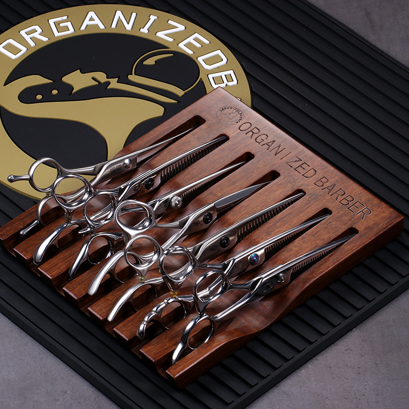 Hairdressing Scissors Solid Wood Display Shelf Box Barber Shop Hair ...