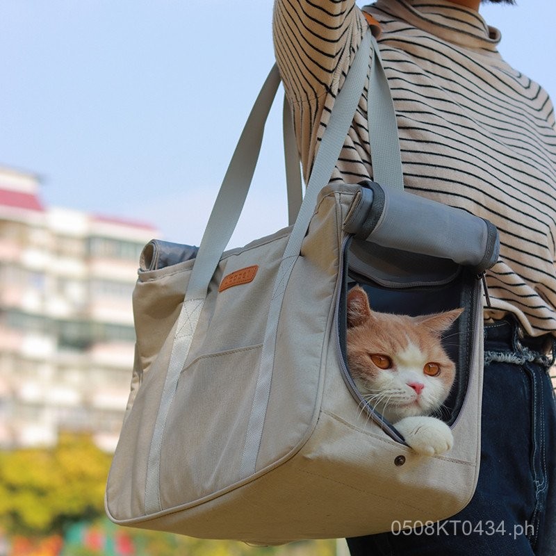 Portable Canvas Breathable Pet Carrier Cage Outdoor Summer Cat Bag ...
