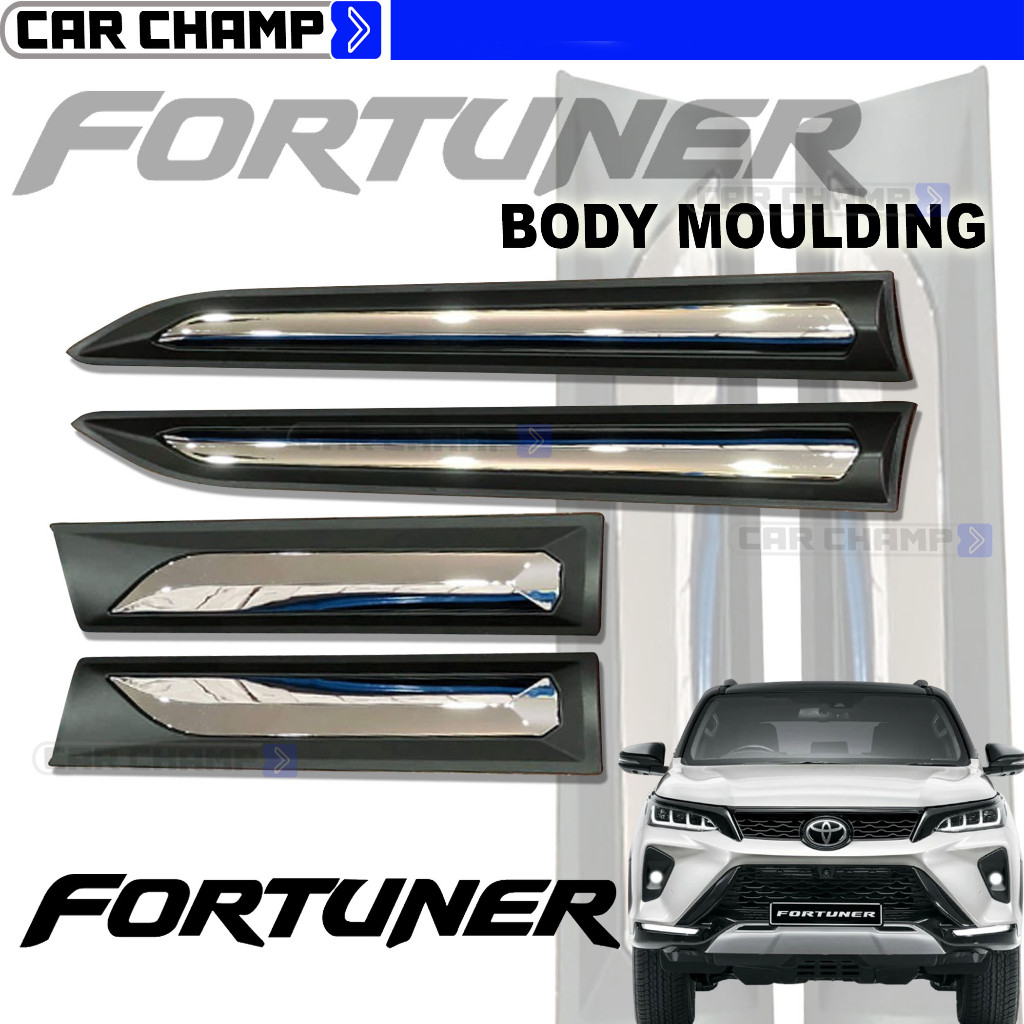 Toyota Fortuner 2016 to 2025 OEM Side Body Moulding Dual Tone 2017 2018 ...