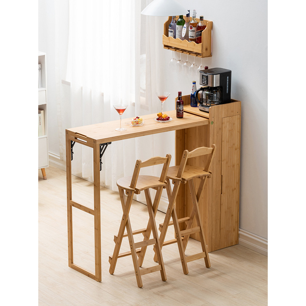 Solid Wood Folding Bar Counter Home Window Modern Small Bar Bar Counter ...