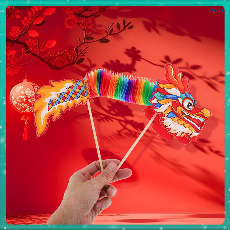 2pcs Chinese New Year Paper Dragon Decors 2025 Festival Dragon Garland ...