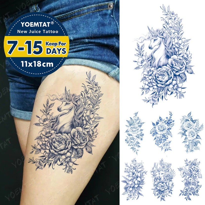 Juice Lasting Ink Waterproof Temporary Tattoo Sticker Genipin Herbal ...