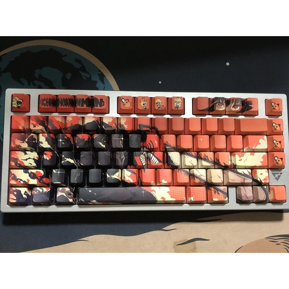 Chainsaw Man Keycap Cherry Profile 70/105/118 Keys PBT Five-sided Dye ...
