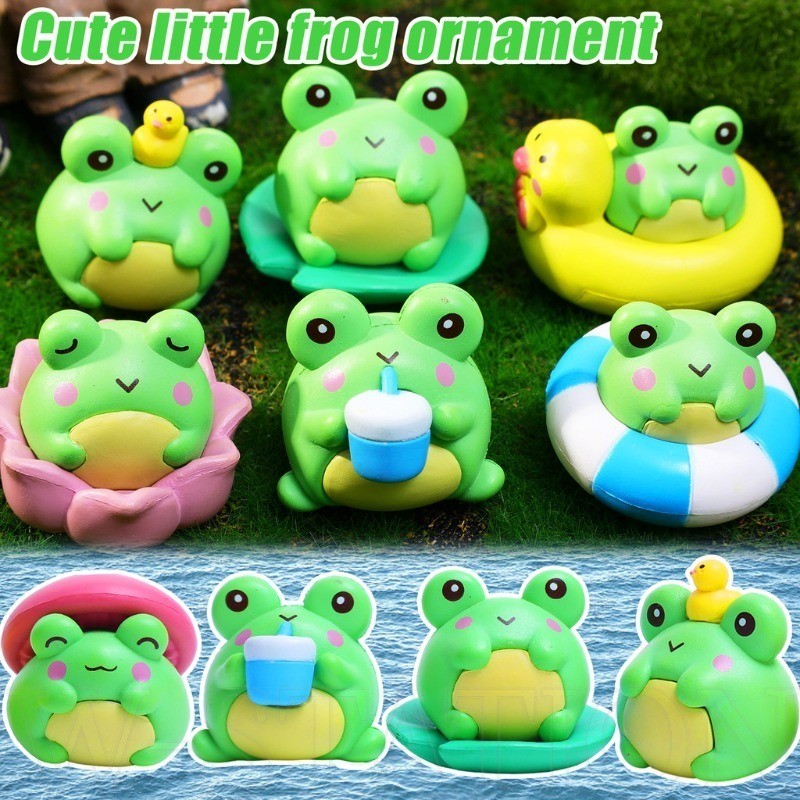 Lonely Frog Car Decoration - Self-Adhesive Cute Cartoon Small Frogs ...