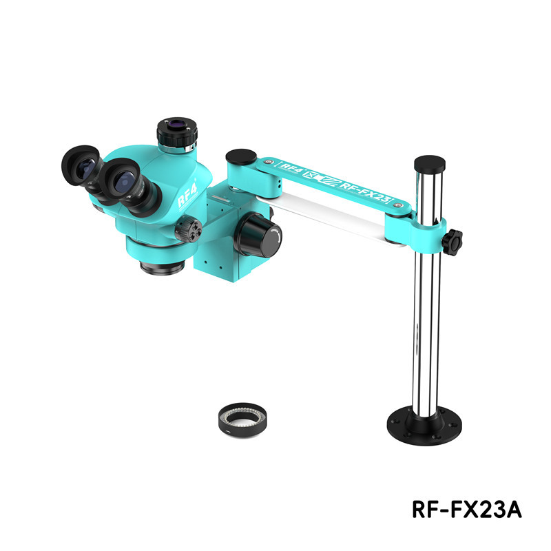 RF4 RF-FX23A Trinocular Microscope 7-50x HD Eyepiece Free Swing Fixed ...