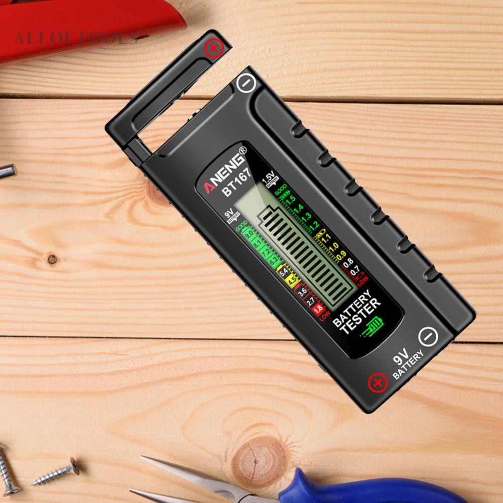 Battery Level Detector Battery Tester AA/AAA/C/D/9V/1.5V Button Cell ...