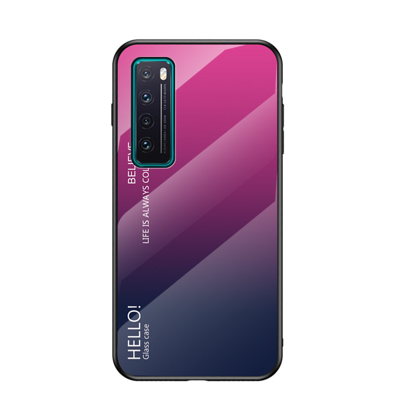 For Huawei Nova 7, Gradient colored glass phone case, high-quality ...