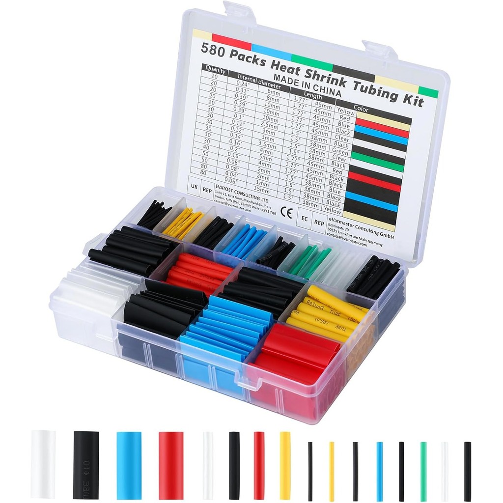Polyolefin Shrinking Assorted Heat Shrink Tube Wire Cable Insulated ...