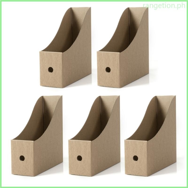 RAN File Holder Cardboard Magazines Storage Box Kraft Paper File Folder ...