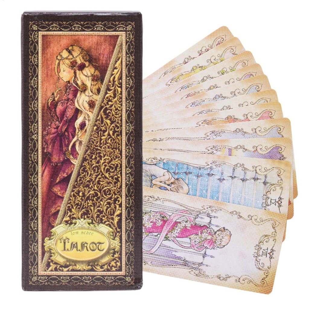 Low Scare Tarot Cartoon Anime style Portable 78 Cards Tarot Cards for ...