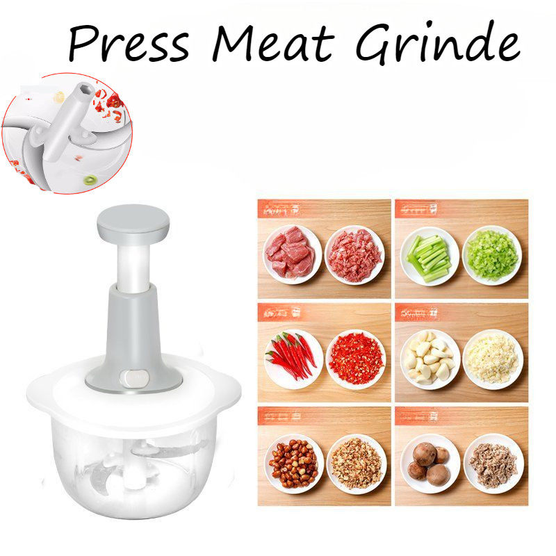 1.5L Press Meat Grinder Vegetable Chopper Multi-Functional Food ...