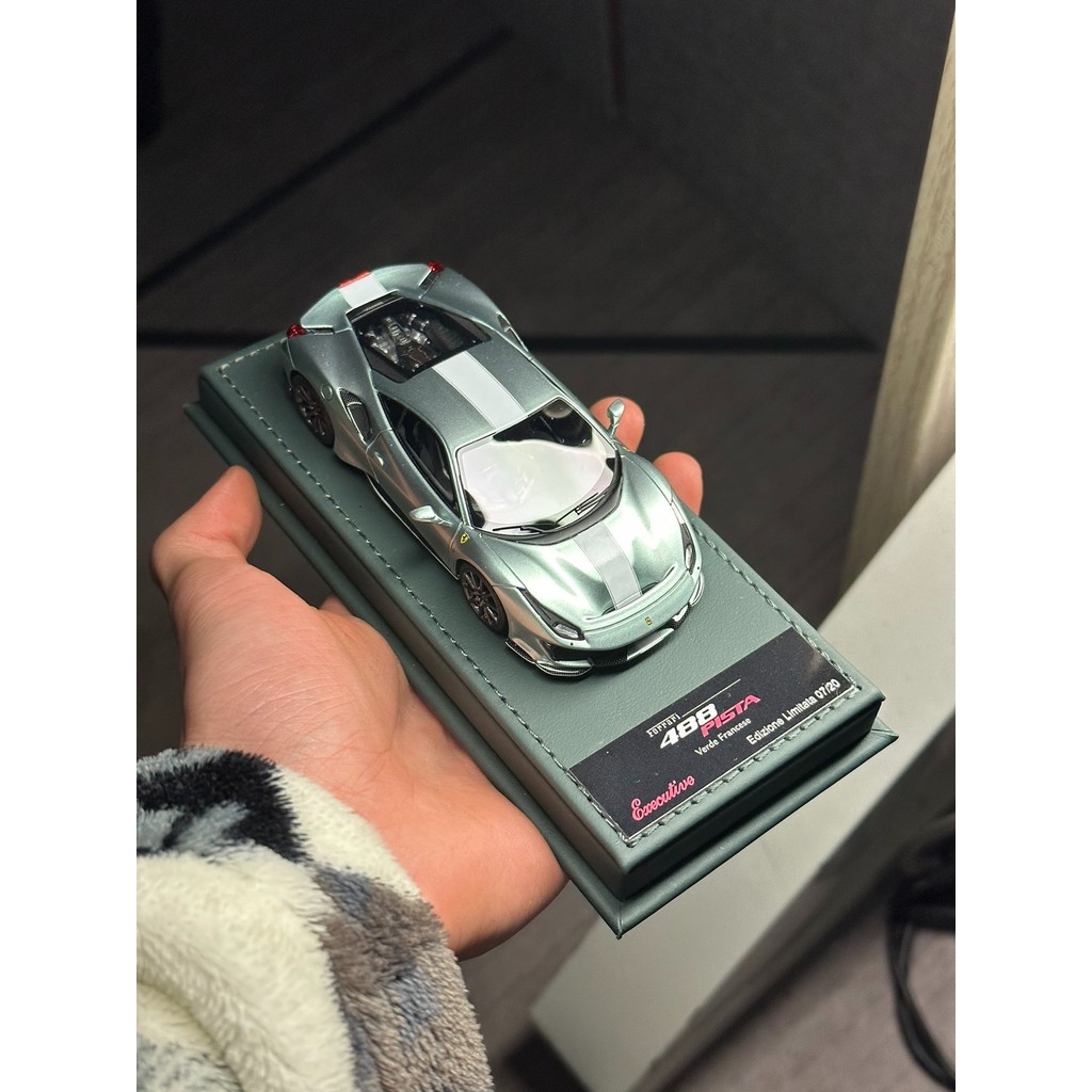[Ready Stock] BBR Ferrari 488pista 1/43 Green verde francesca Francisca Green Flocking Interior ...