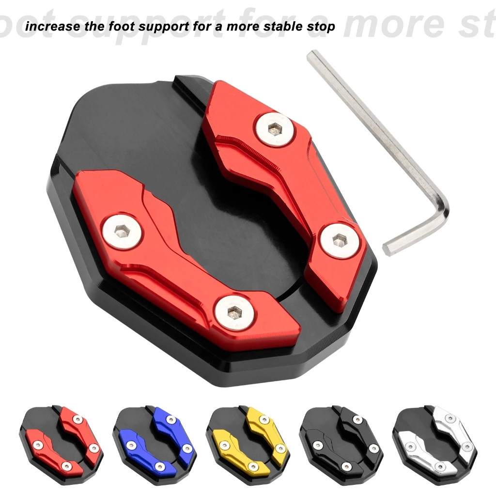 Motorcycle CNC Modified Side Stand Shoes Universal Flat Foot Extension ...