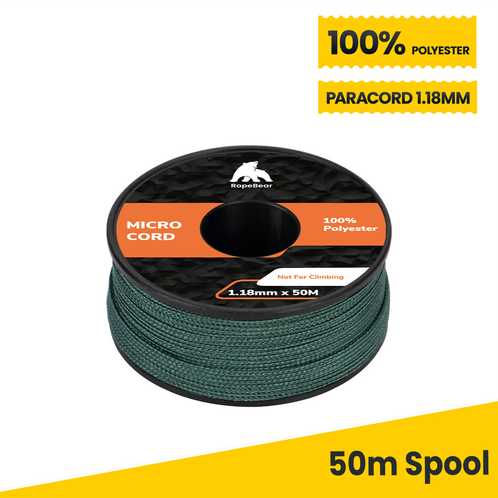【1.18mm】Micro Cord Paracord 1.18mm 50M Spool Utility Cord for Crafting ...