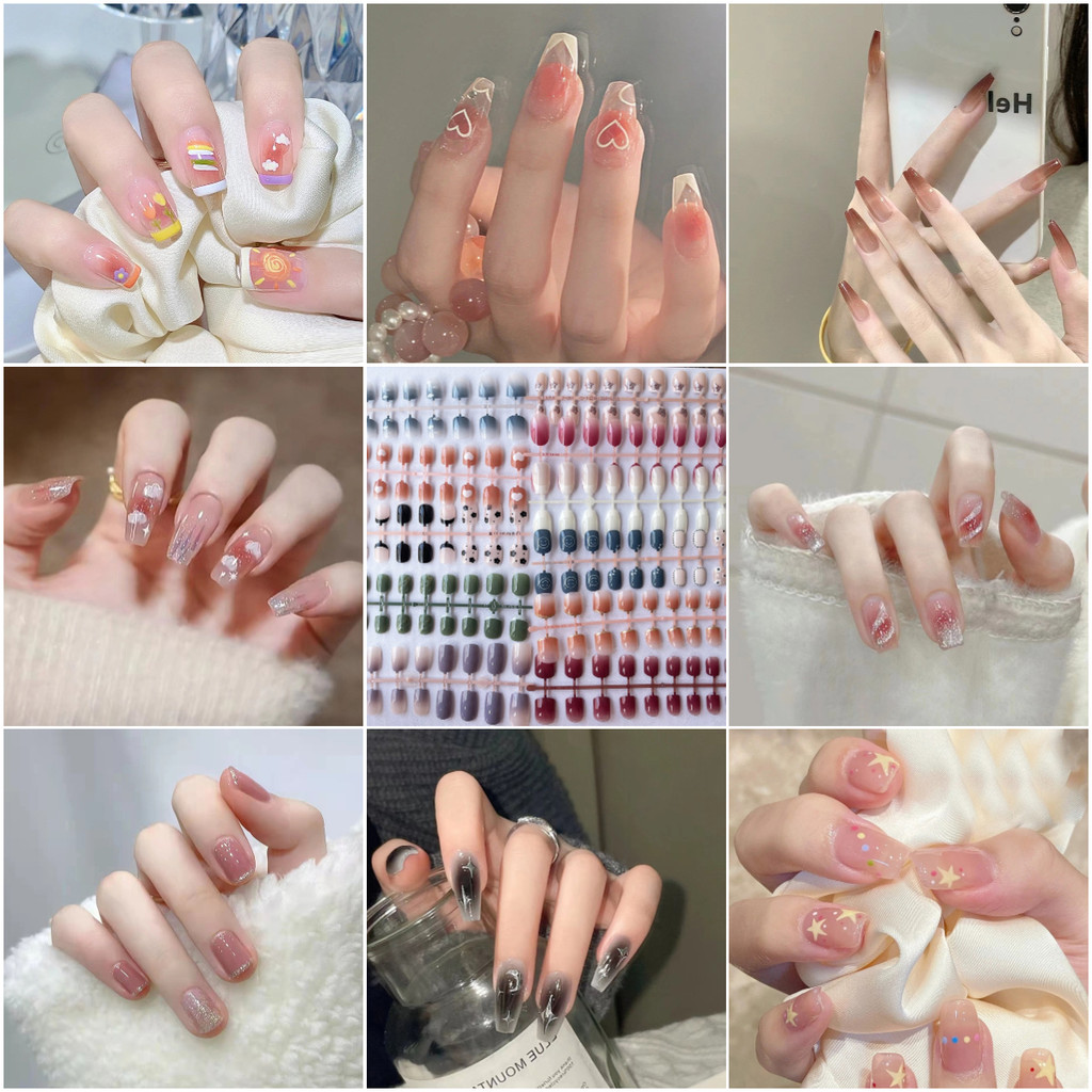 Randomly Ship 1 Pc Fake Nails Surprise with Fake Nails with Jelly Glue ...