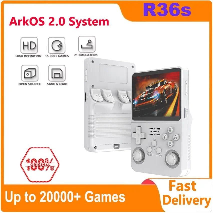 R36S Retro Handheld Console Open-Source Arkos System 128G Classic Game Consoles 3.5 inch IPS ...
